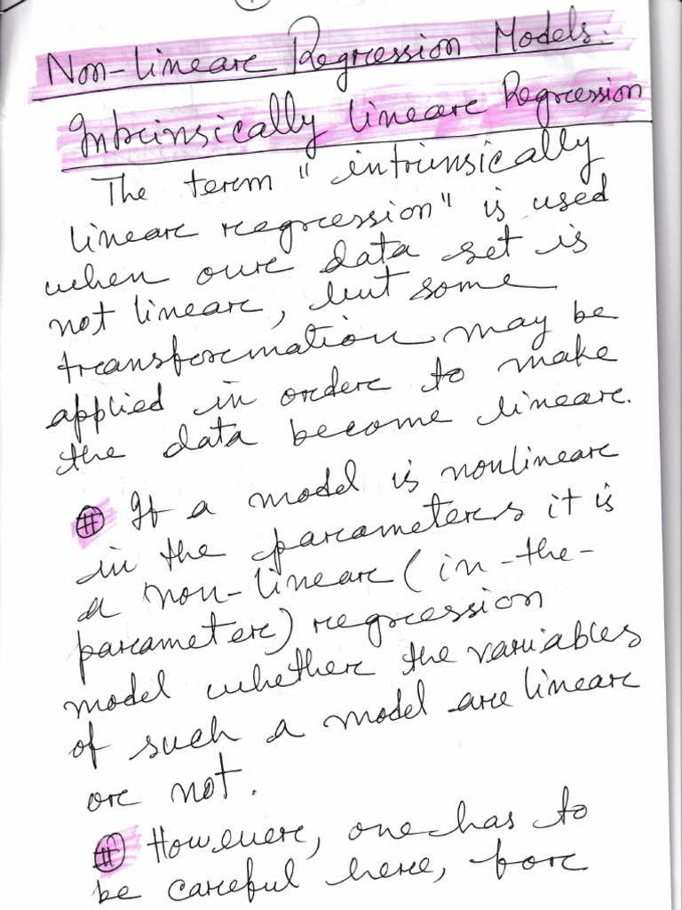 Non-Linear Regression | PDF