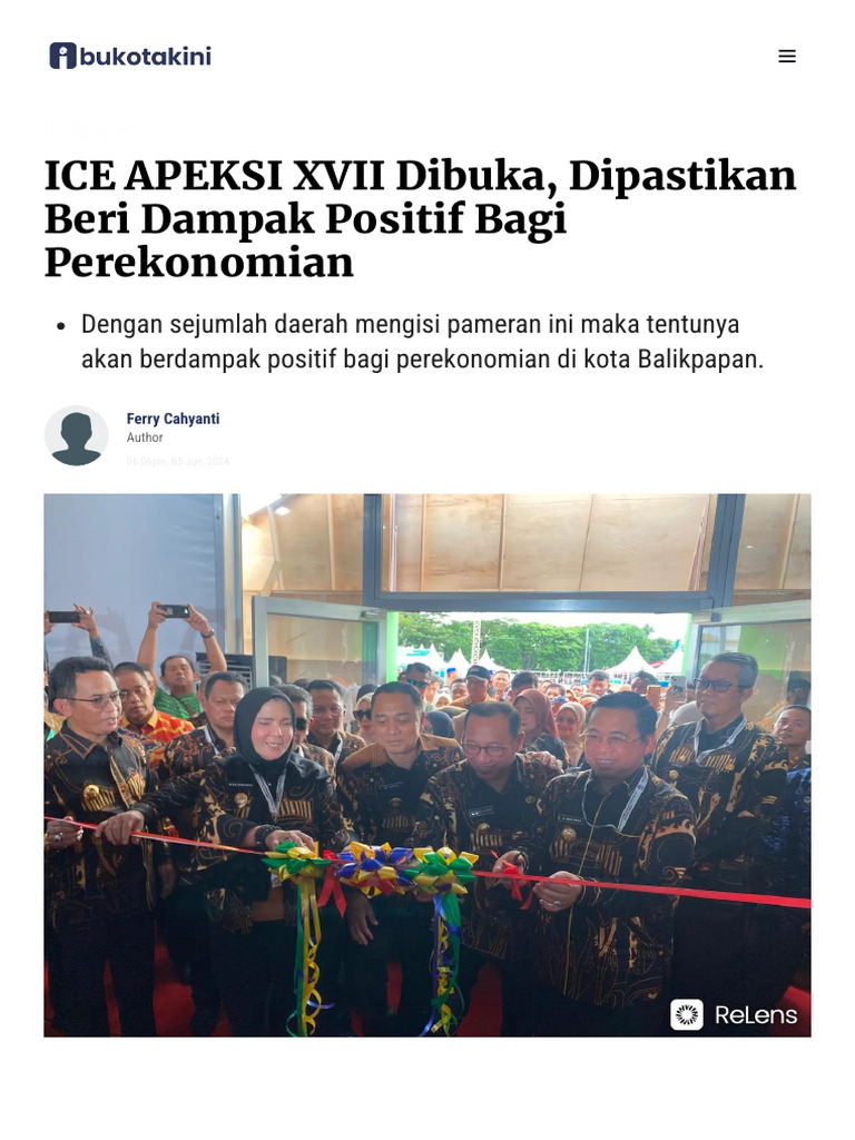 ICE APEKSI XVII Dibuka, Dipastikan Beri Dampak Positif Bagi ...
