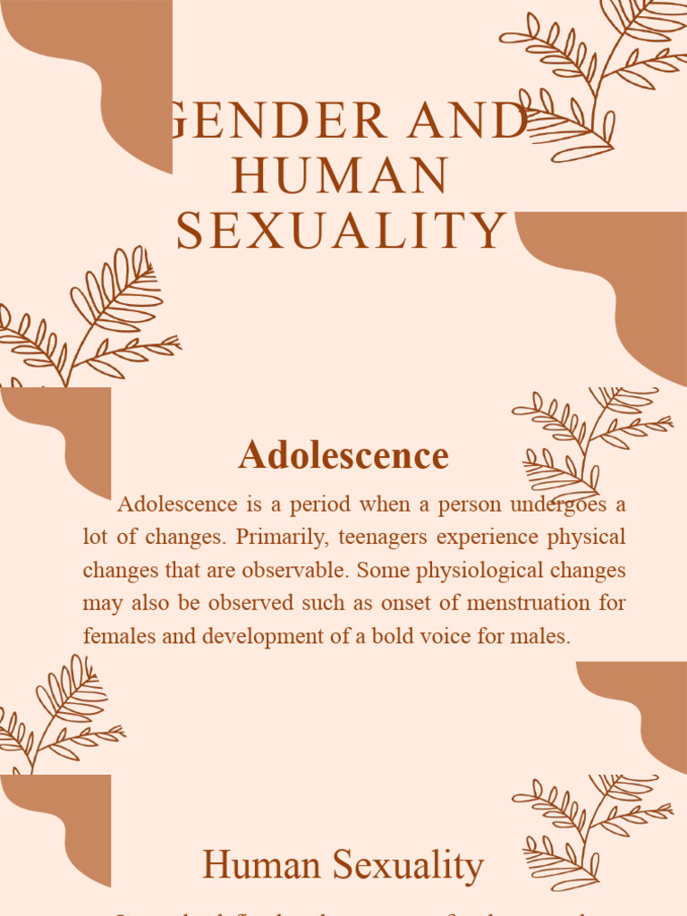 Gender and Human Sexuality FINAL | PDF | Adolescence | Sexual Orientation