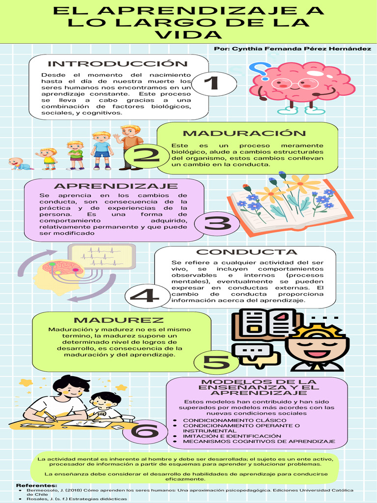 Aprendizaje A Lo Largo de La Vida Infografía | PDF | Aprendizaje | Comportamiento