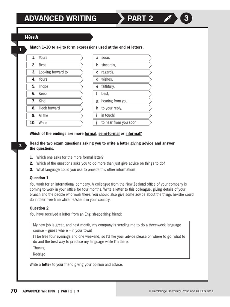 Writing Task 2 - Worksheet 3 - Formal v. Informal Style - Exam Booster ...