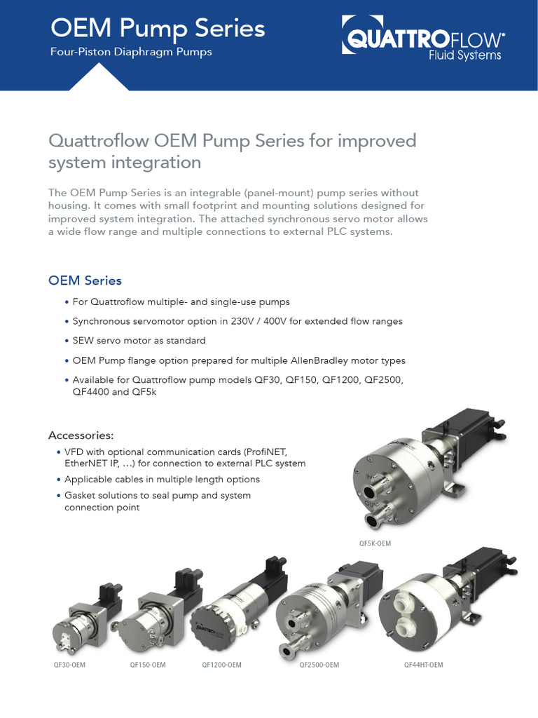 OEM Pump Series Flyer A4 | PDF | Electrical Engineering | Computer ...
