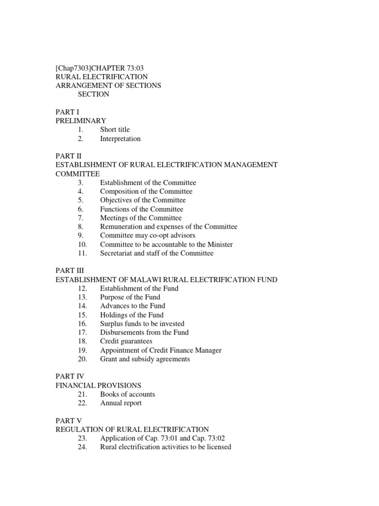 Rural Electrification Act 2004 | PDF | Rural Electrification ...