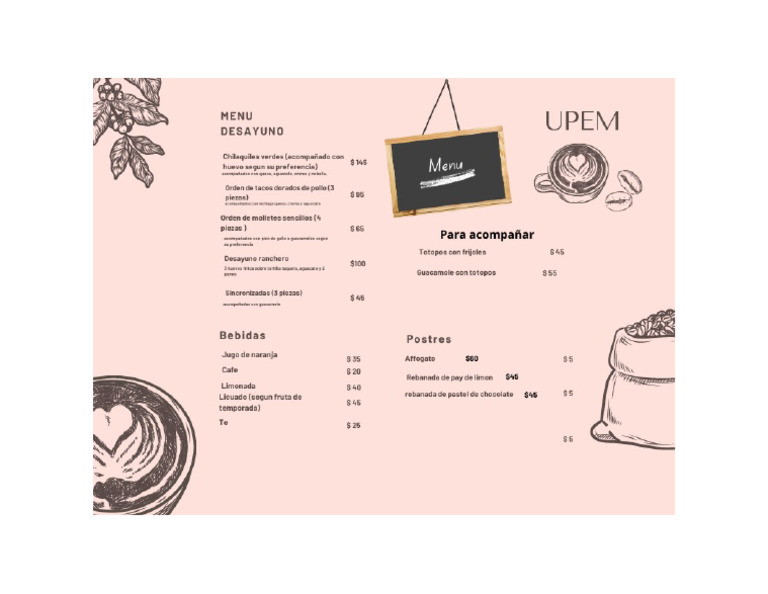 Upem Menu | PDF