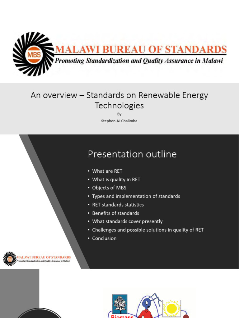 Presentation On Standards On Renewable Energy Technologies | PDF ...