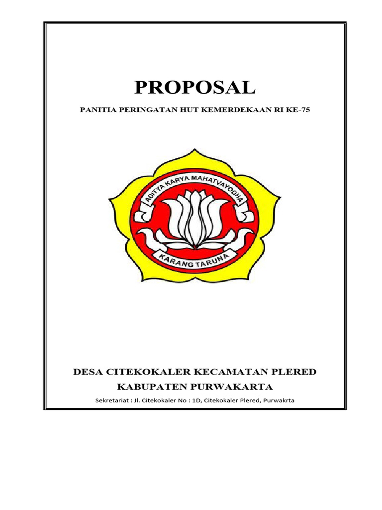 PROPOSAL KARANGTARUNA | PDF