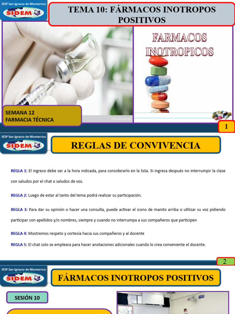 Fármacos Inotrópicos Positivos: Guía Completa | PDF | Corazón | Sistema ...