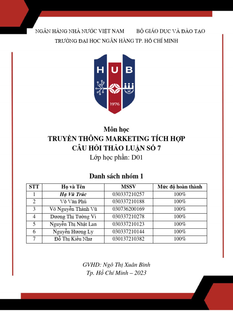 Nhóm 1 - D01 - Thaoluanso7 | PDF
