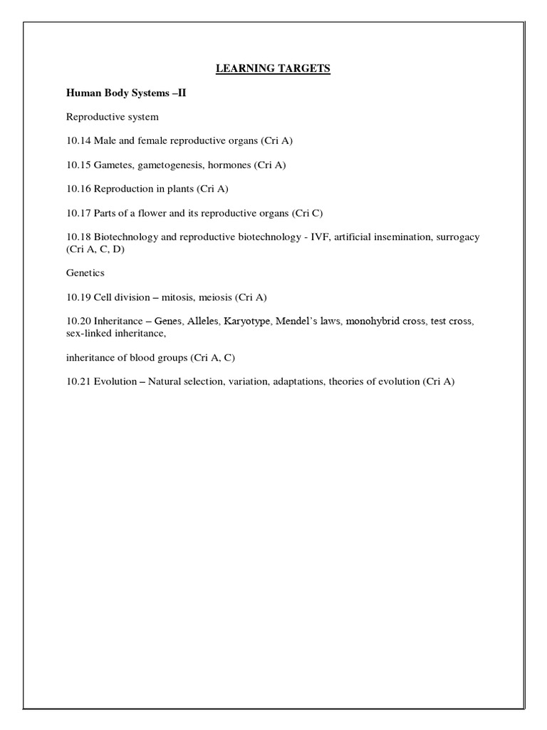 Biology Genetics Content Booklet Gr-10 | PDF | Meiosis | Mitosis