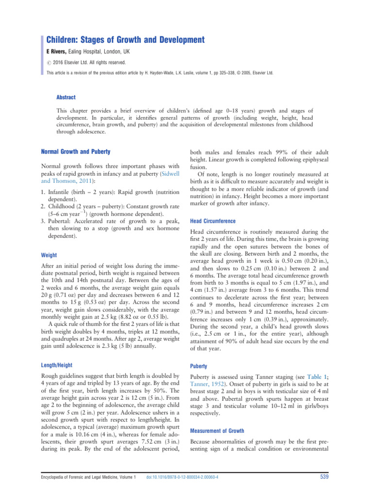 Pediatric Growth & Development Guide | PDF | Puberty | Developmental Psychology