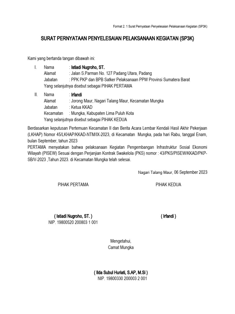 sp3k Talang Maur | PDF