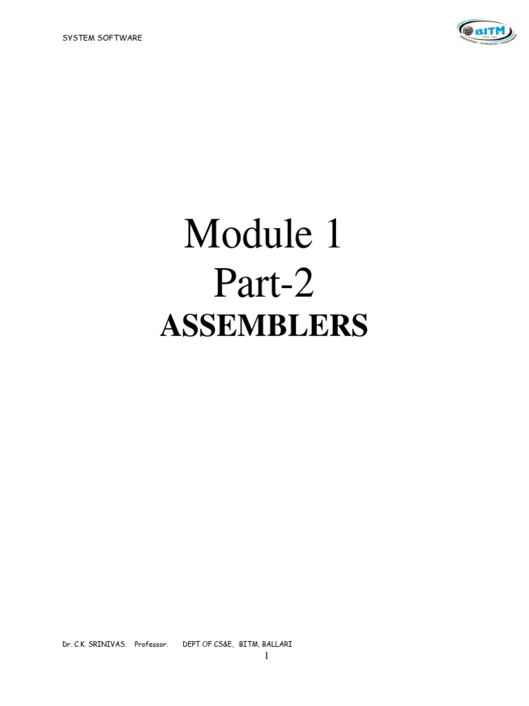Understanding Assemblers in System Software | PDF | Assembly Language | Computer Program