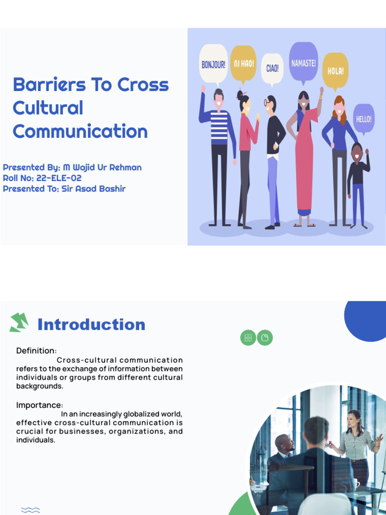 Barriers To Cross Cultural Communication | PDF | Communication | Nonverbal Communication