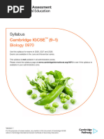 A Levels Biology Syllabus | PDF