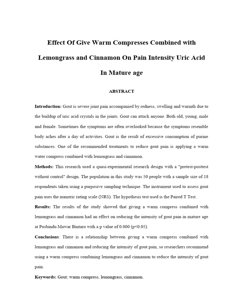 Manu Skrip | Download Free PDF | Gout | Arthritis