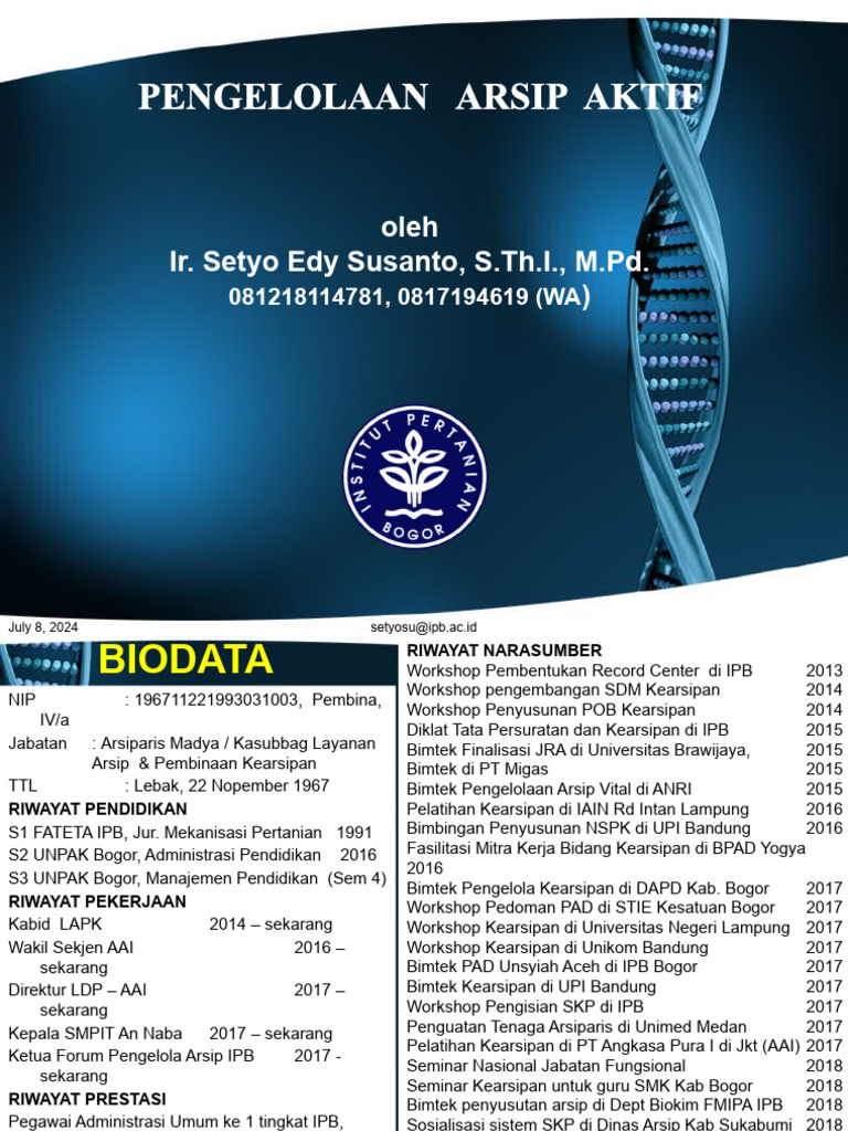 Pengelolaan Arsip Aktif | PDF