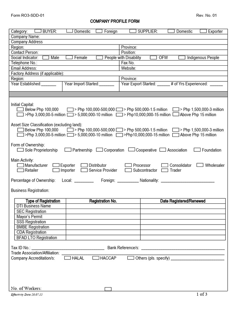 Dti Form | PDF | Economies | Business