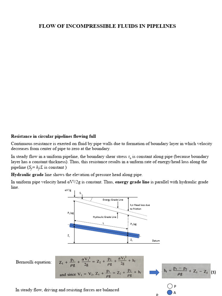 Pipe Flow | PDF | Fluid Dynamics | Chemical Engineering