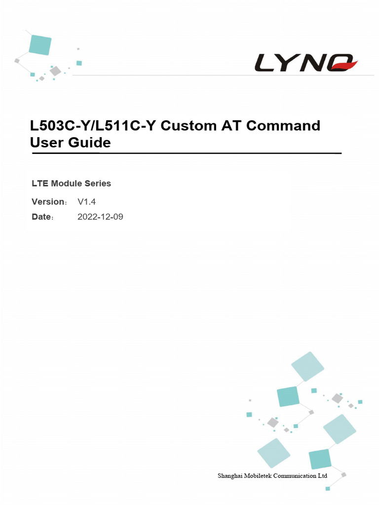 L503C-Y (L511C-Y) Custom AT Command User Guide V1.4 | PDF | Port (Computer Networking) | Network ...