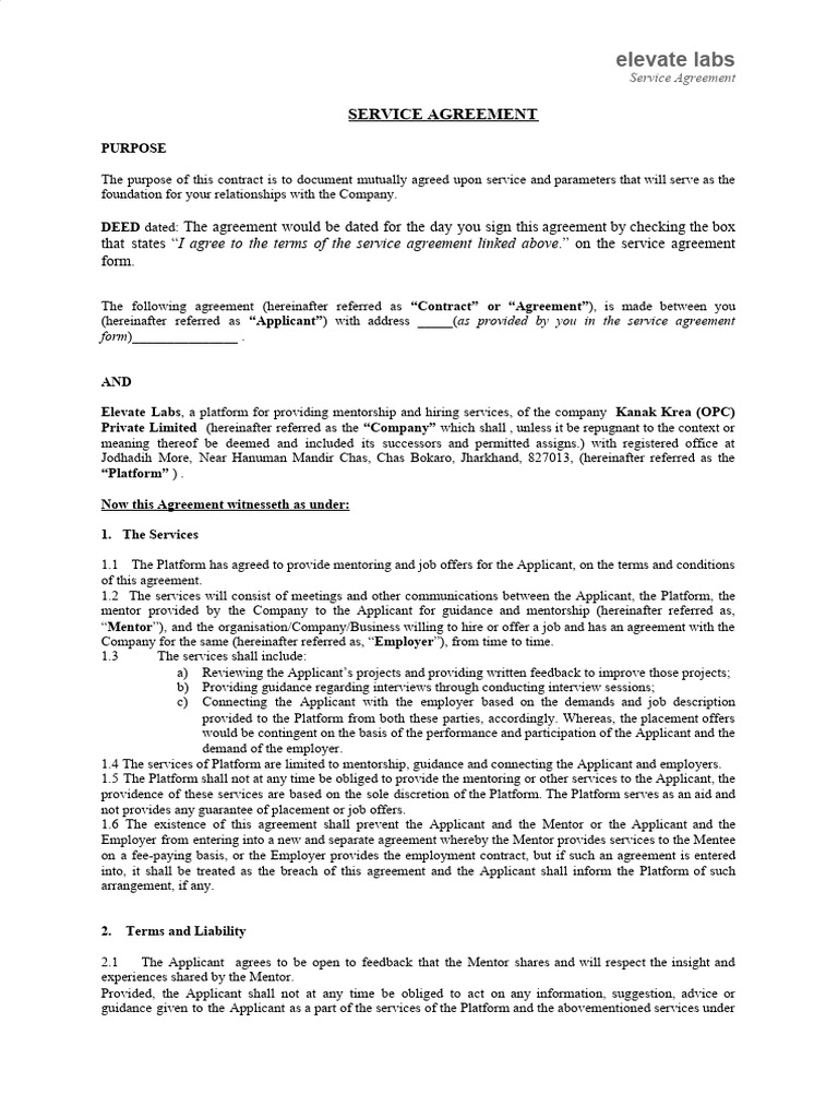 Elevate Labs - Service Contract - Click Wrap Final | PDF | Arbitration ...