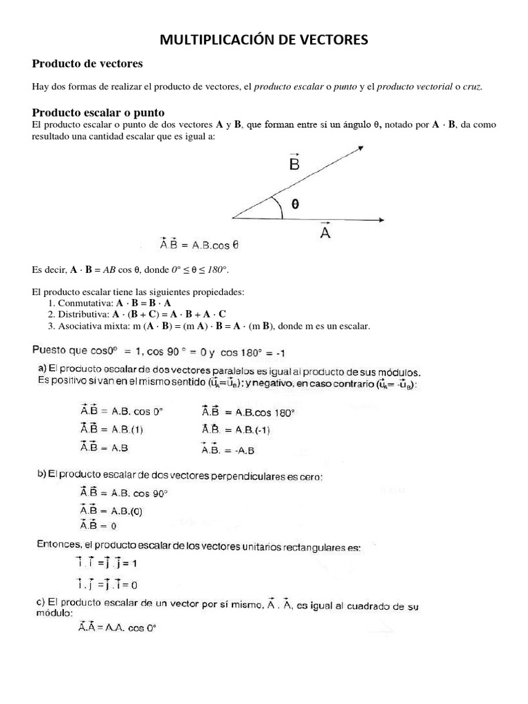 Multiplicación de Vectores | PDF