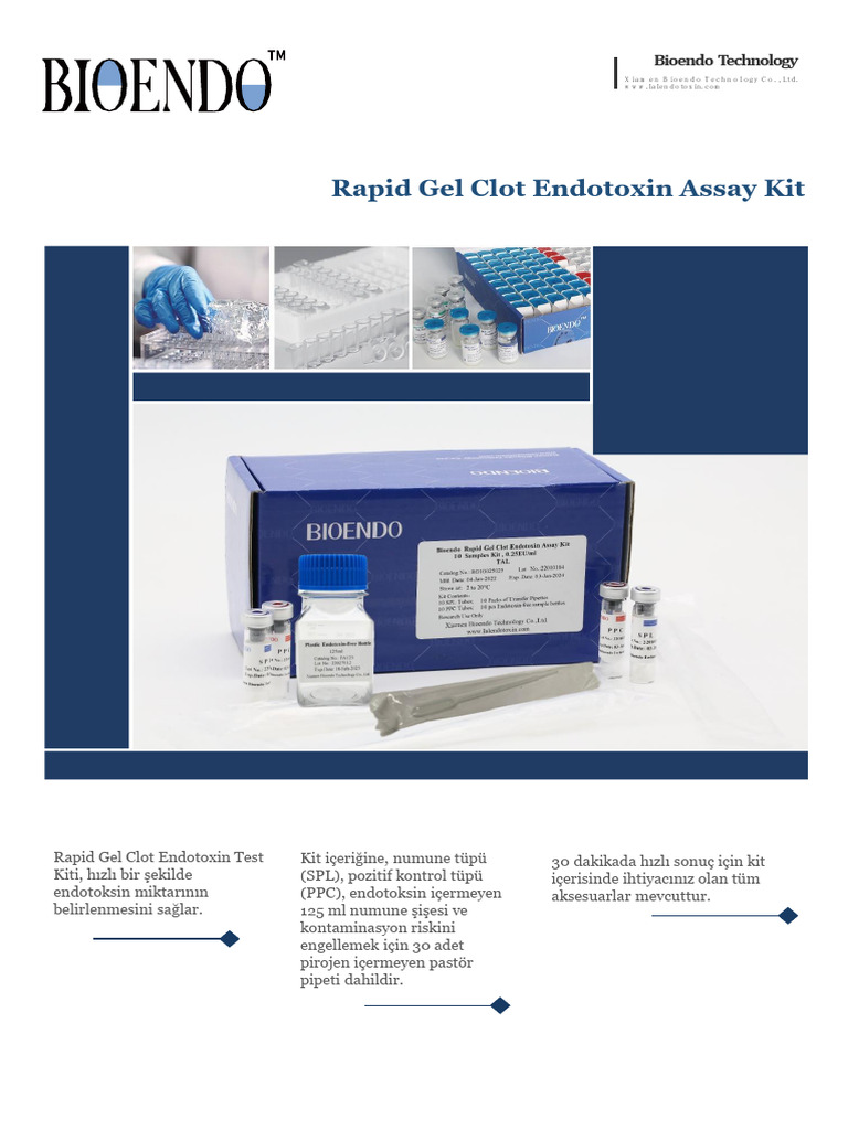 BIOENDO - Rapid Gel Clot Endotoxin Assay Kit | PDF