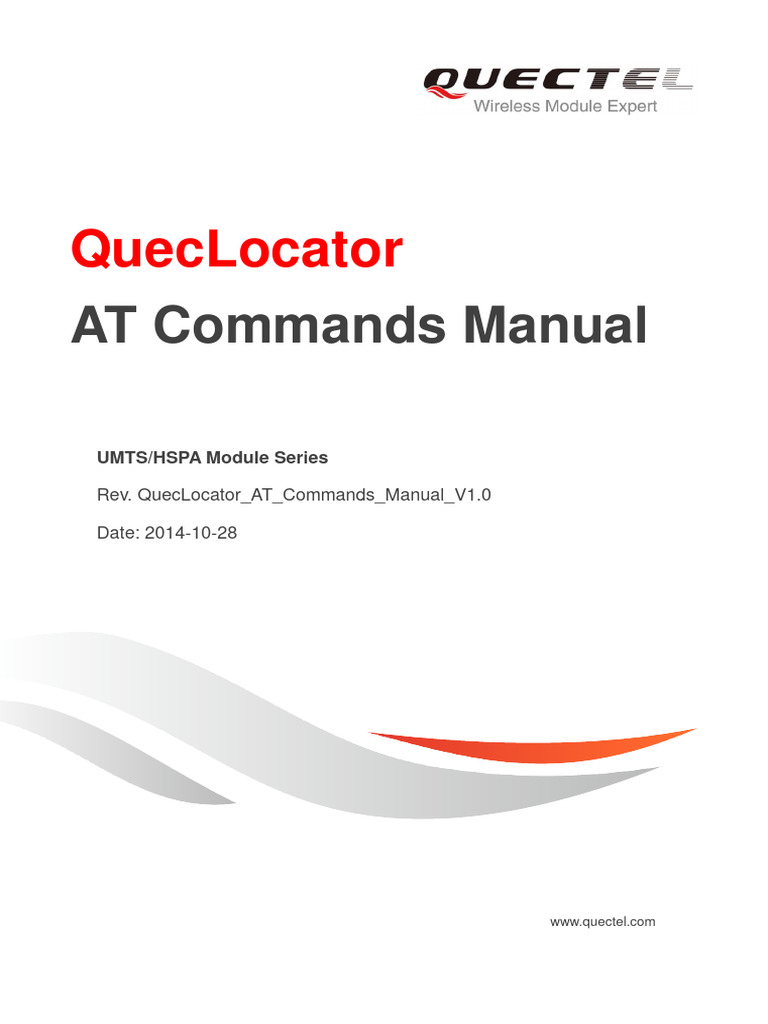 Quectel QuecLocator AT Commands Manual | PDF | High Speed Packet Access | Parameter (Computer ...