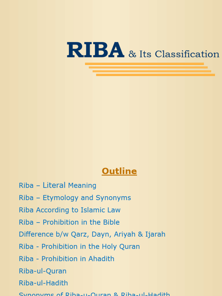 Riba Its Classification | PDF | Abrahamic Religions
