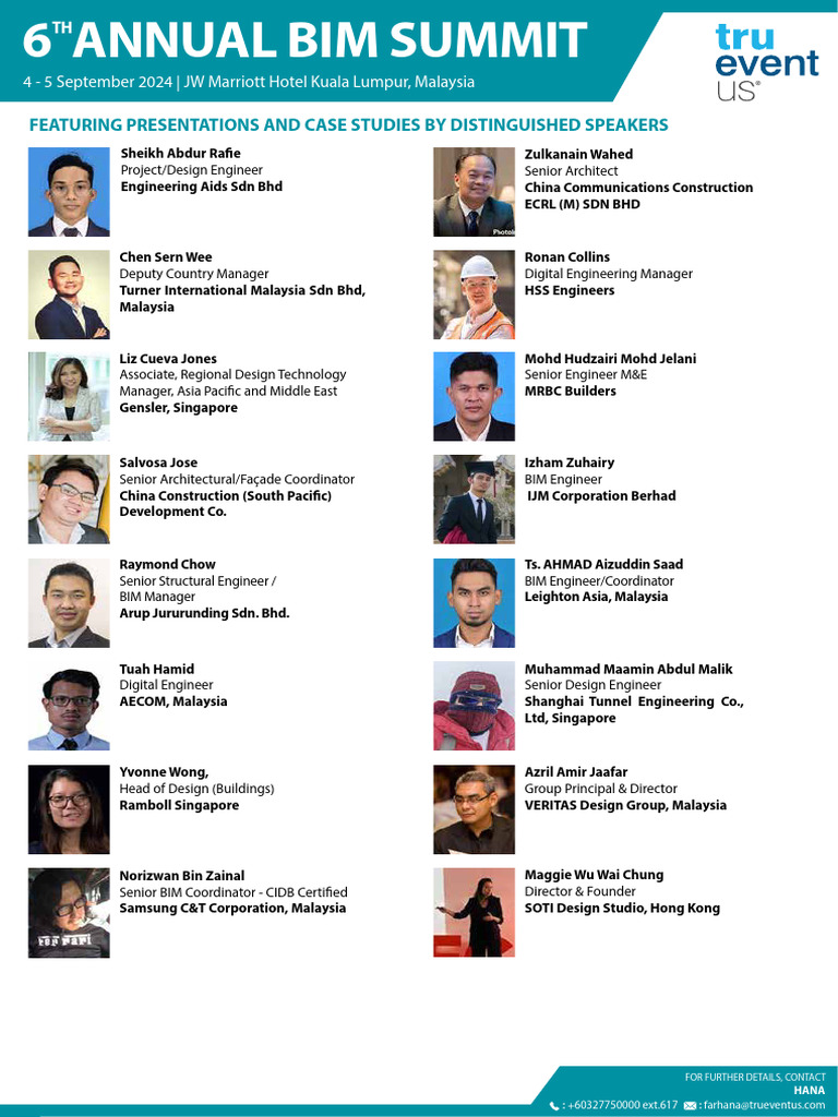 6th Annual BIM Summit Kuala Lumpur (Brochure) - 3 | PDF