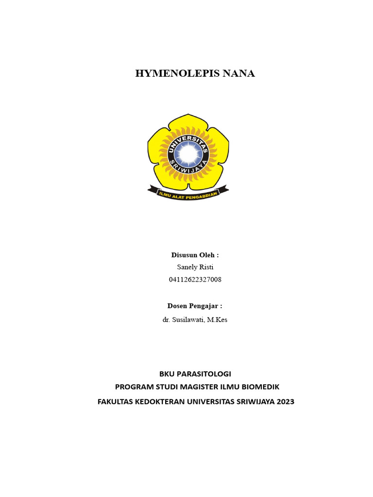 HYMENOLEPIS NANA | PDF