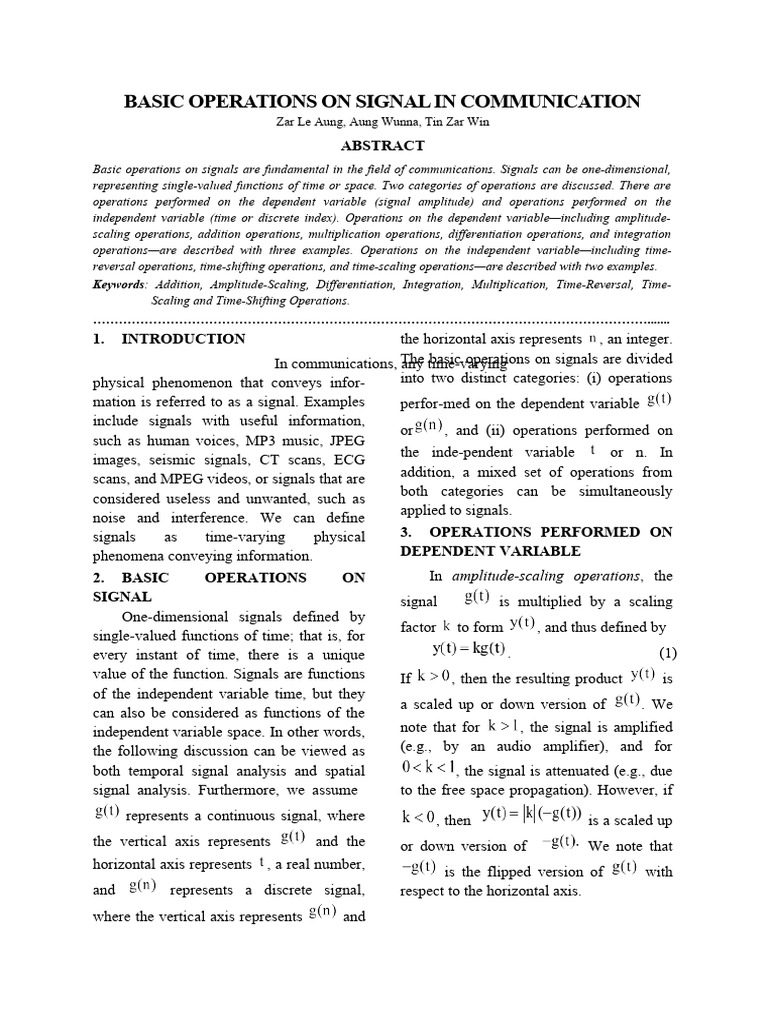 Capt. Zar Le Aung 1st Journal | PDF | Telecommunications | Capacitor