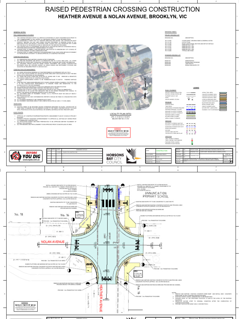 Raised Pedestrian Crossing Plans | PDF | Road Surface | Drainage