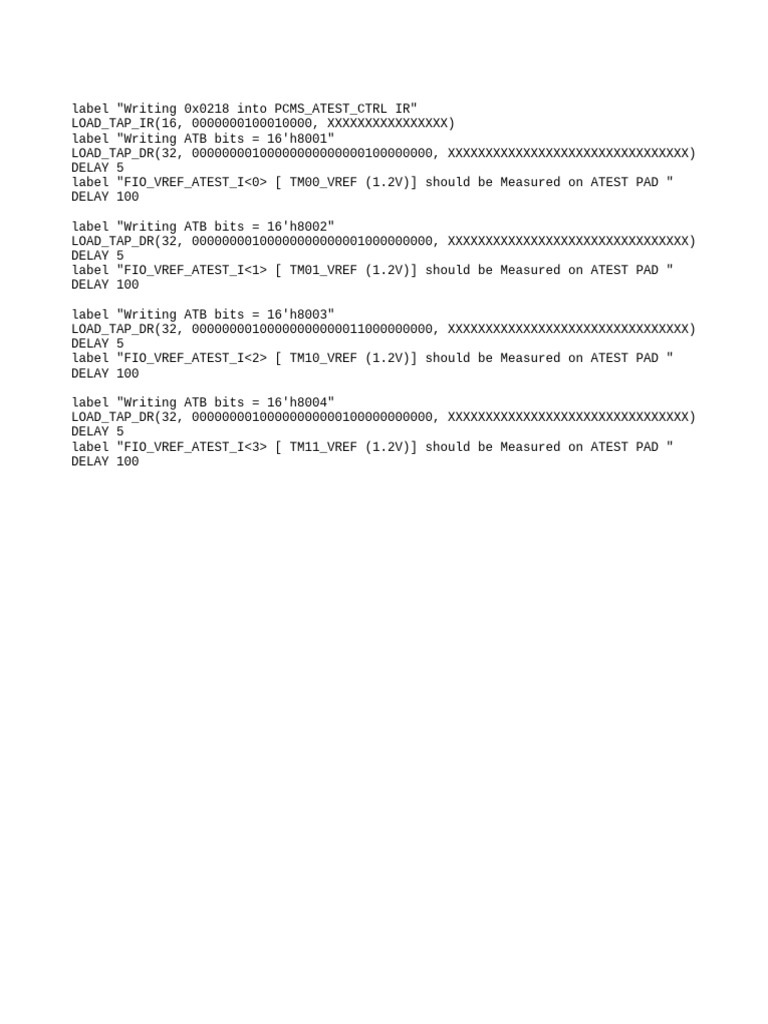 PCMS_ATEST_CTRL IR Writing Guide | PDF