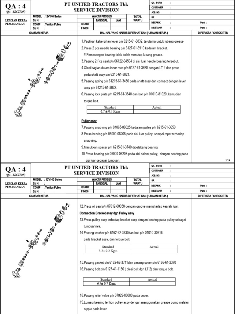 QA4 Tention Pulley 12V140 | PDF