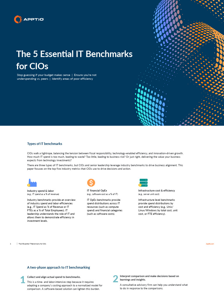 5 Essential It Benchmarks For Cios | PDF | Benchmarking | Investing