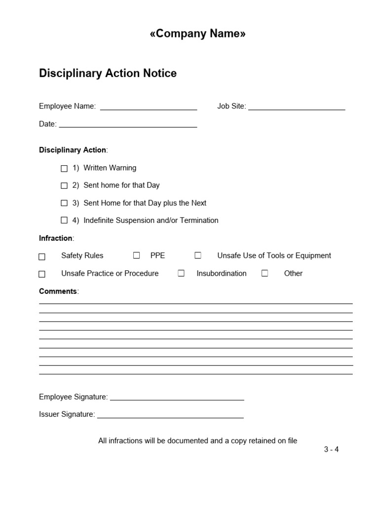 Discipline Action Notice | PDF | Computers