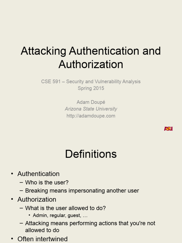 09-Attacking-Authentication-And-Authorization | Download Free PDF ...