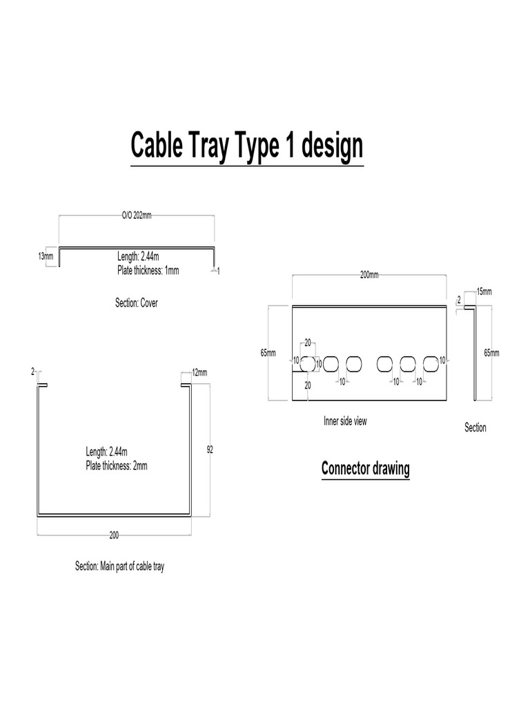 Cable tray drawing_Type1_15th June | PDF