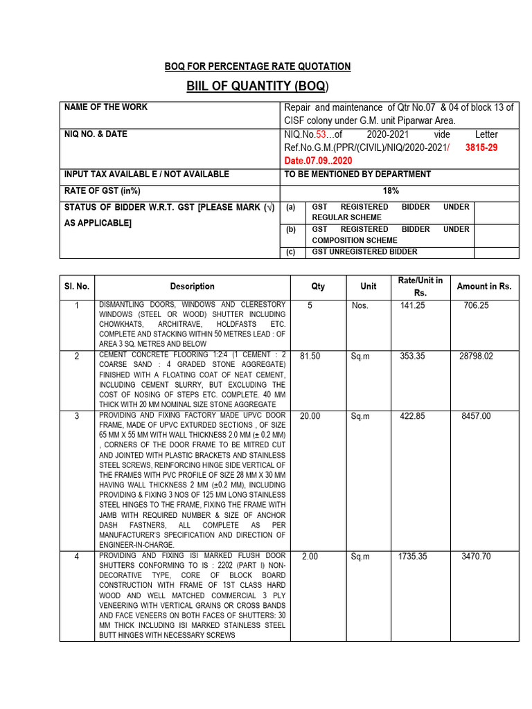 Sink Quotation Sample | PDF | Sink | Door