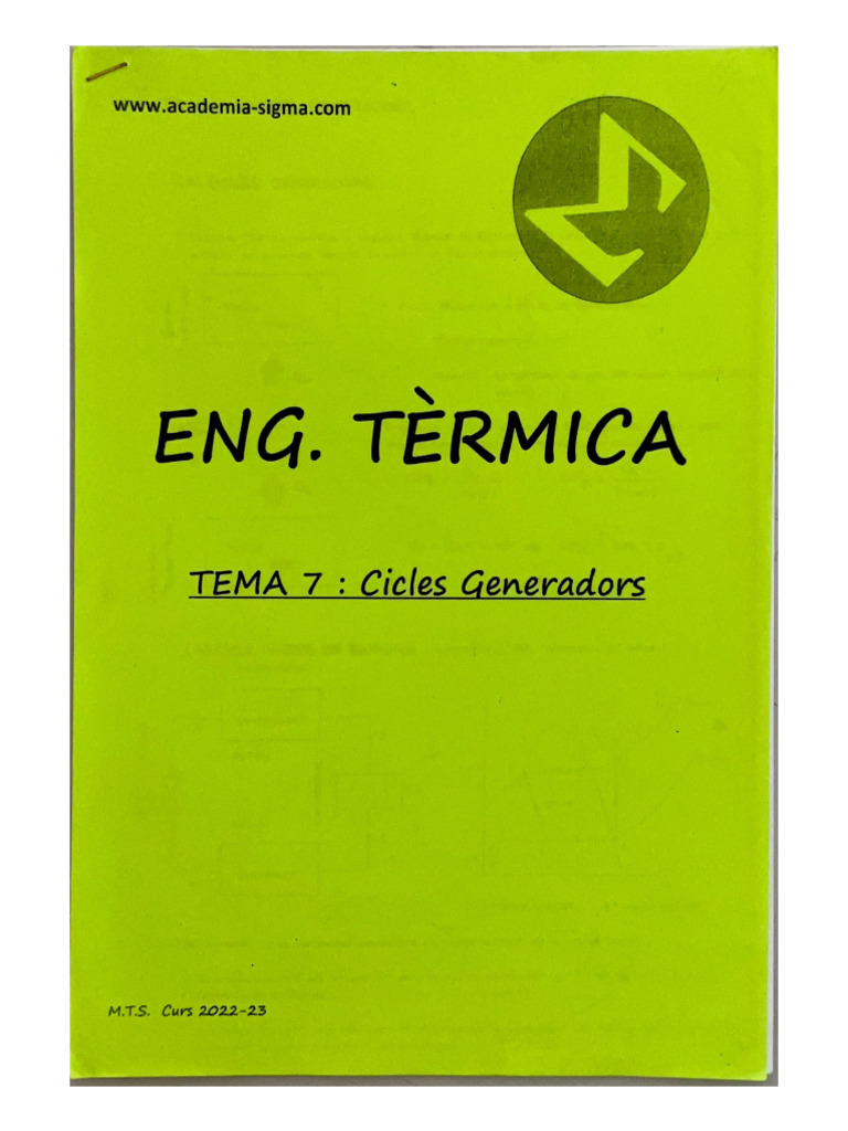 Eng. Tèrmica T7 | PDF