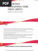 Shortest Remaining Time First (SRTF) Scheduling | PDF | Scheduling ...