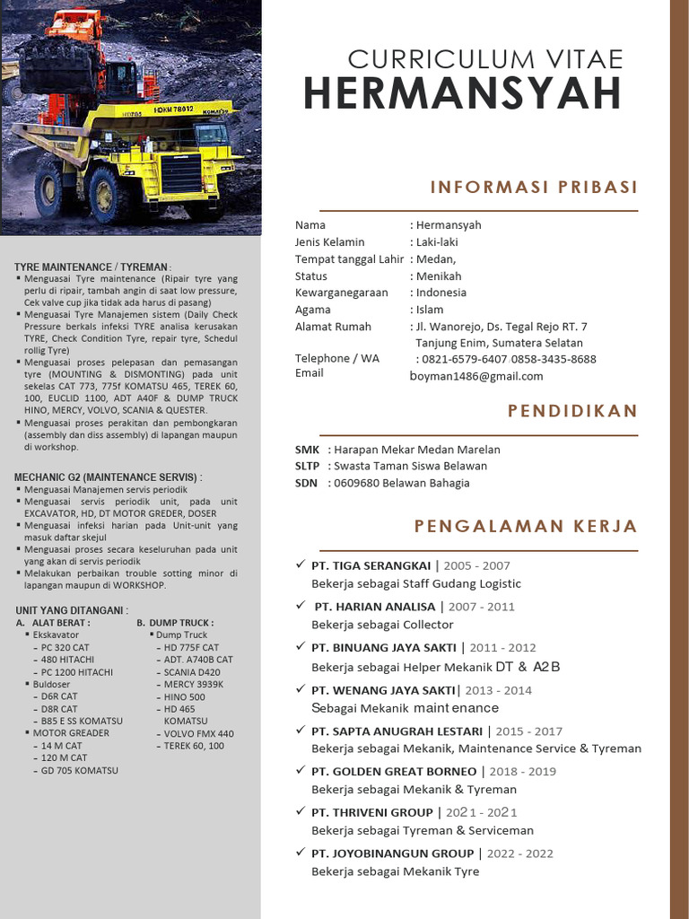 HERMANSYAH - Tyre Maintenance - Maintenance Servis Oke | PDF