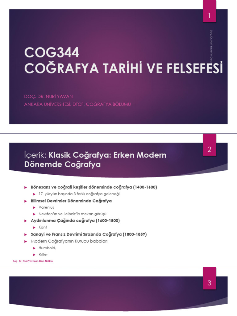 Hafta 5 - Erken Modern Dönemde Coğrafya | PDF