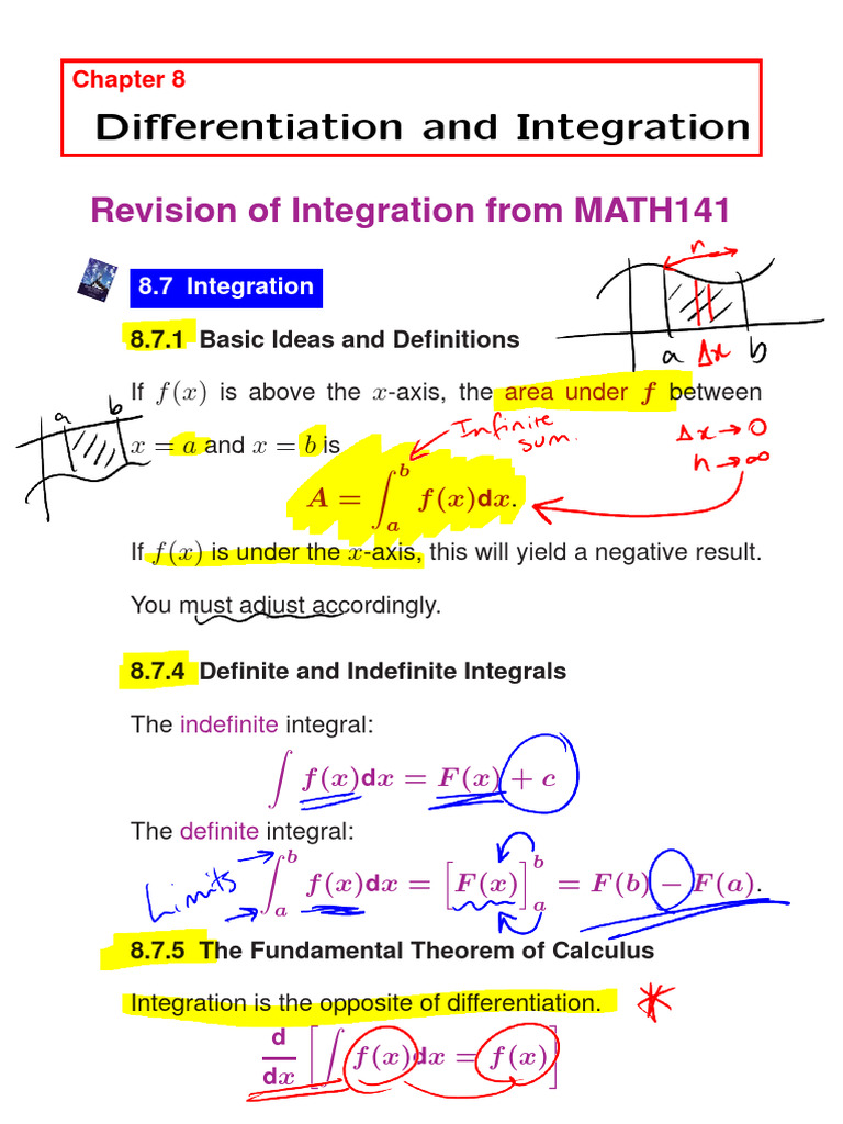 01 - Integration Revision - Full | PDF | Teaching Methods & Materials | Science & Mathematics