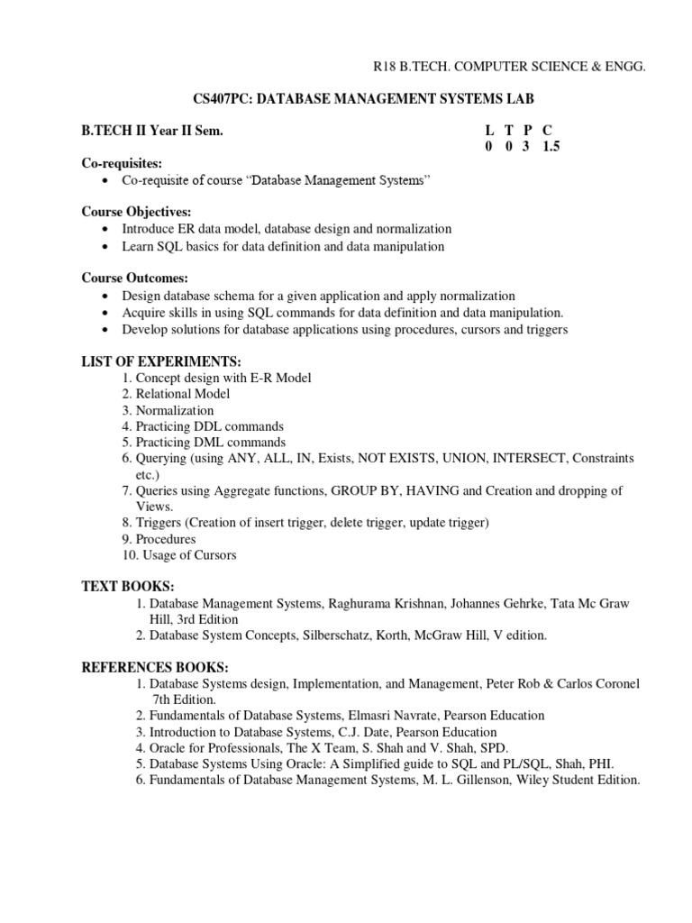 Dbms Lab Part1 Pdf Data Software Design