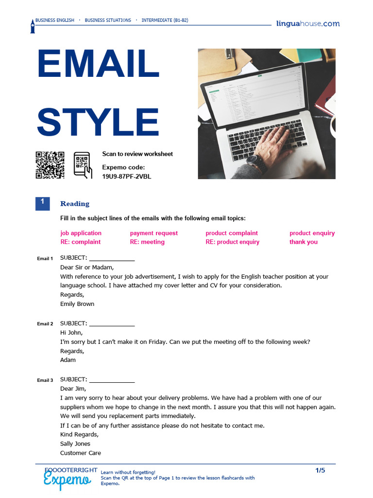 Email Style British English Student | PDF | Linguistics