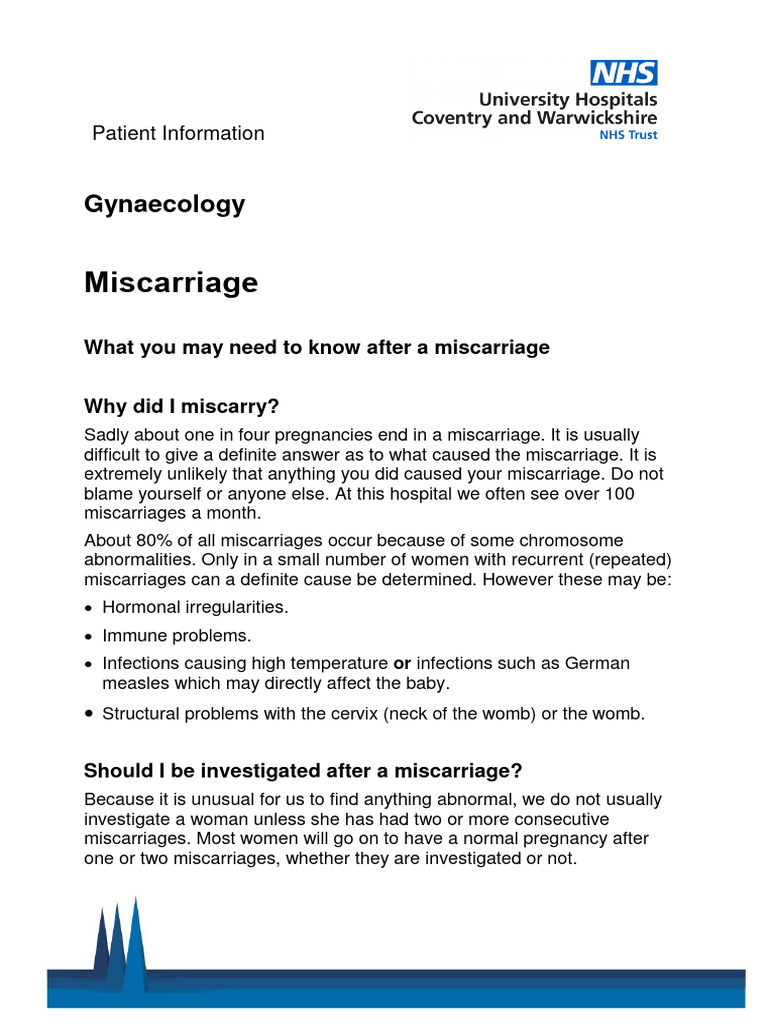 Miscarriage | PDF | Miscarriage | Public Health
