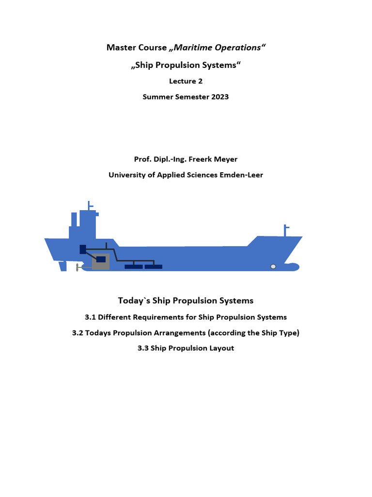 MMO Ship Propulsion Systems - 02 - Text | PDF | Internal Combustion Engine | Piston