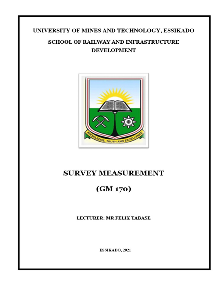 Survey Measurement 170 Handout | PDF | Metrology