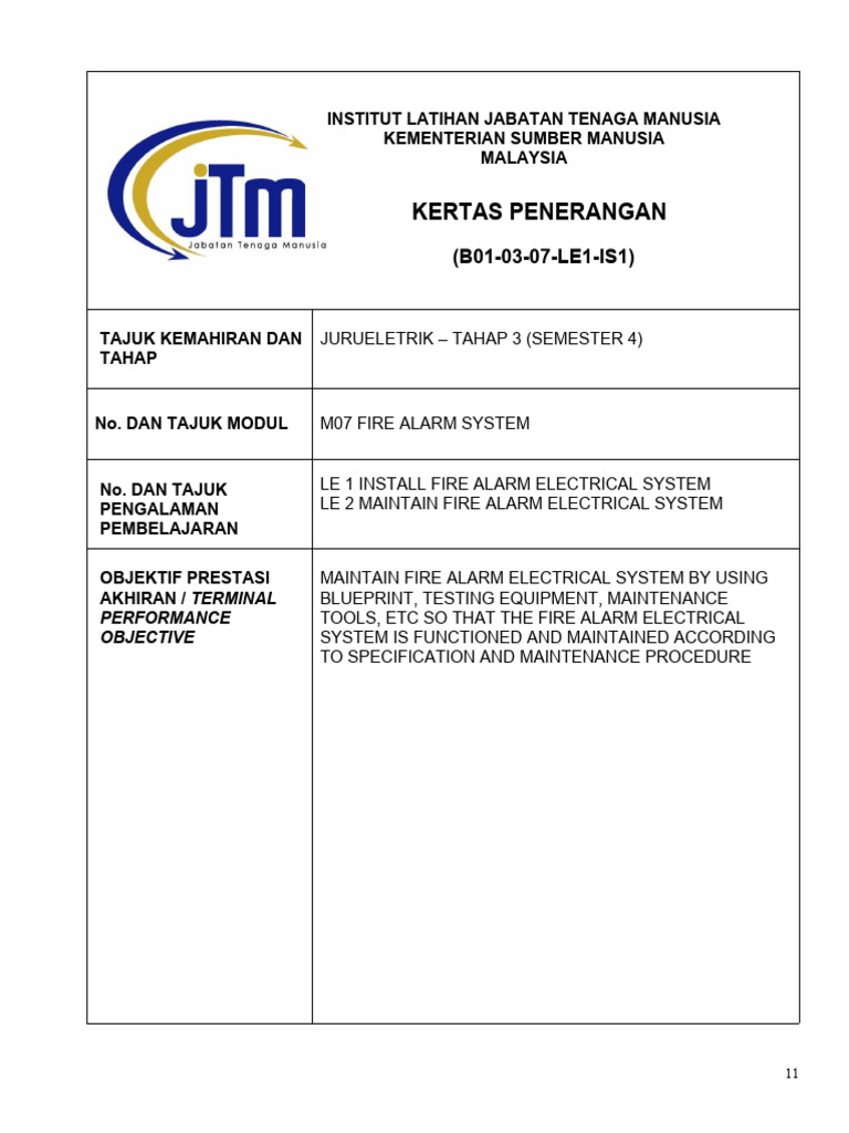 Kertas Penerangan: Institut Latihan Jabatan Tenaga Manusia Kementerian ...